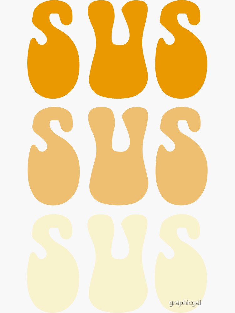 "SUS" Sticker by graphicgal | Redbubble