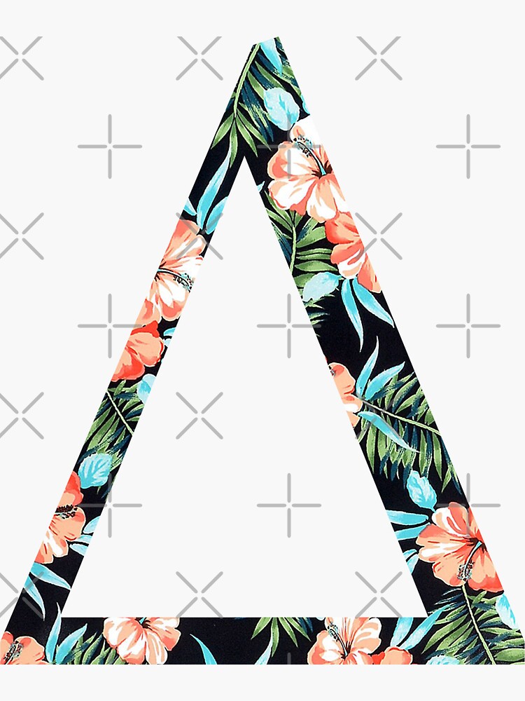 "Delta Floral Greek Letter" Sticker for Sale by AdventureFinder | Redbubble