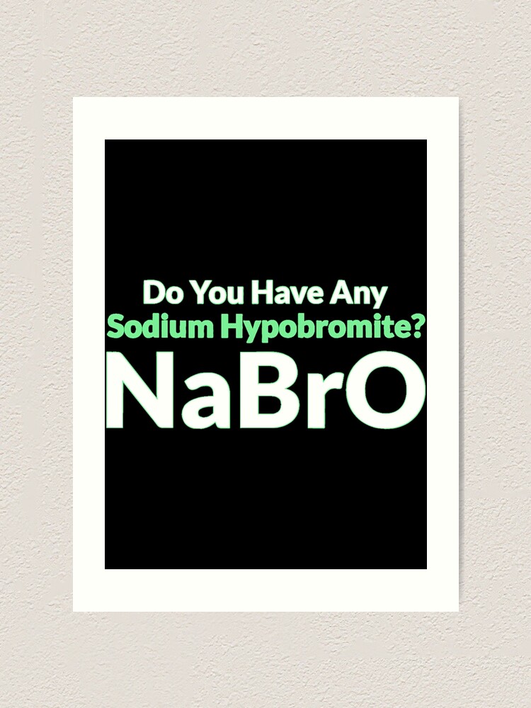 Lámina artística «Tabla periódica de hipobromito de sodio NaBro» de ...