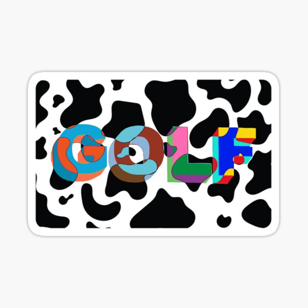 "Cow Print GOLF" Sticker by babijezebel | Redbubble