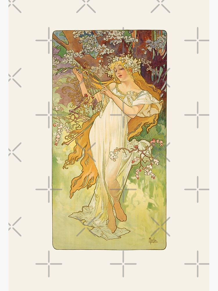 "The Seasons – Spring – Alphons Mucha 2/4" Art Print for Sale by Sabay ...