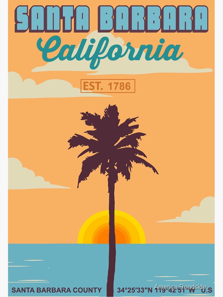 "Santa Barbara - California." Sticker for Sale by ishore1 | Redbubble