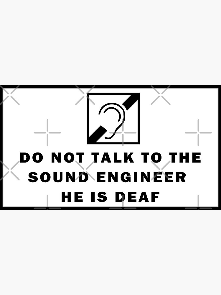 "Deaf sound engineer" Magnet for Sale by Joe's Stagehand Gear | Redbubble