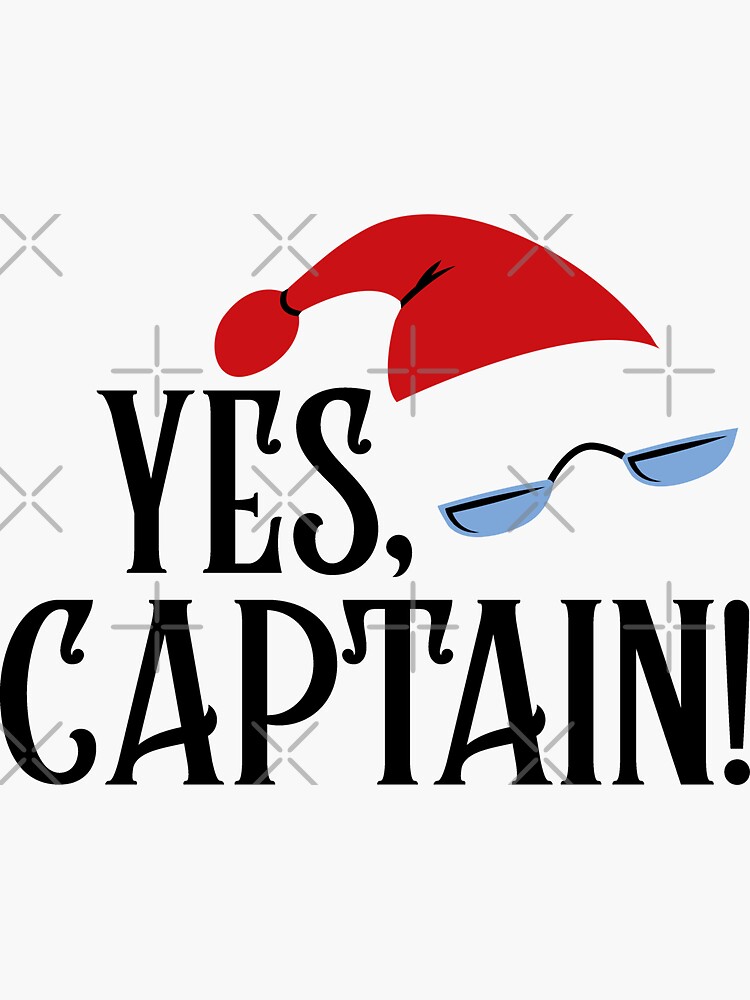 "Yes, Captain" Sticker for Sale by parkadventure | Redbubble