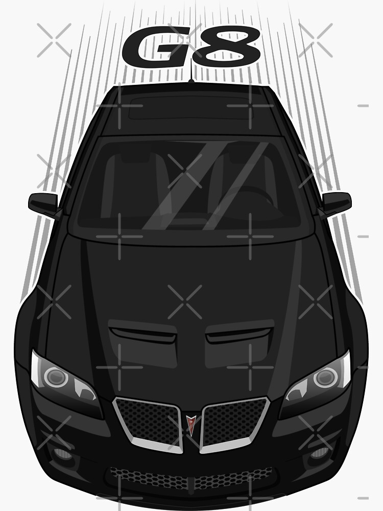 "Pontiac G8 2008-2009 - Black" Sticker for Sale by V8social | Redbubble