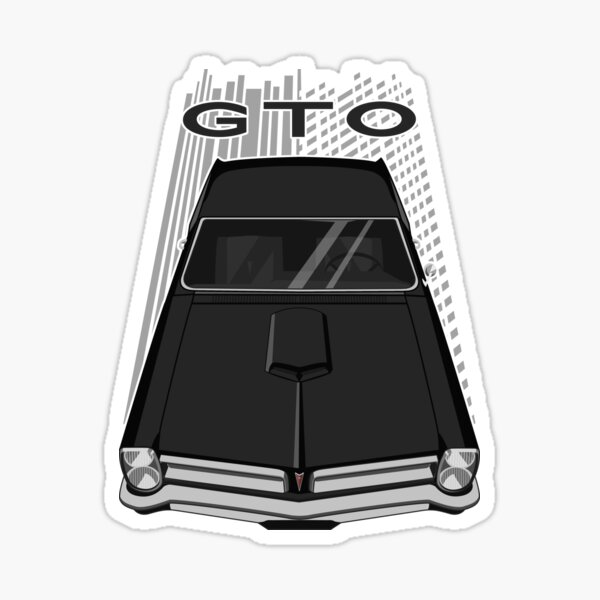 "Pontiac GTO 1965 - Black" Sticker for Sale by V8social | Redbubble