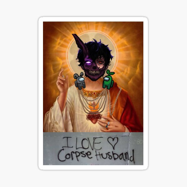 "Corpse Husband Christ Design" Sticker for Sale by --kari-- | Redbubble
