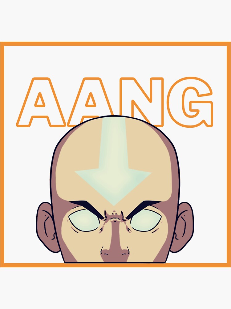 "Avatar Aang" Sticker by chlildishgb | Redbubble