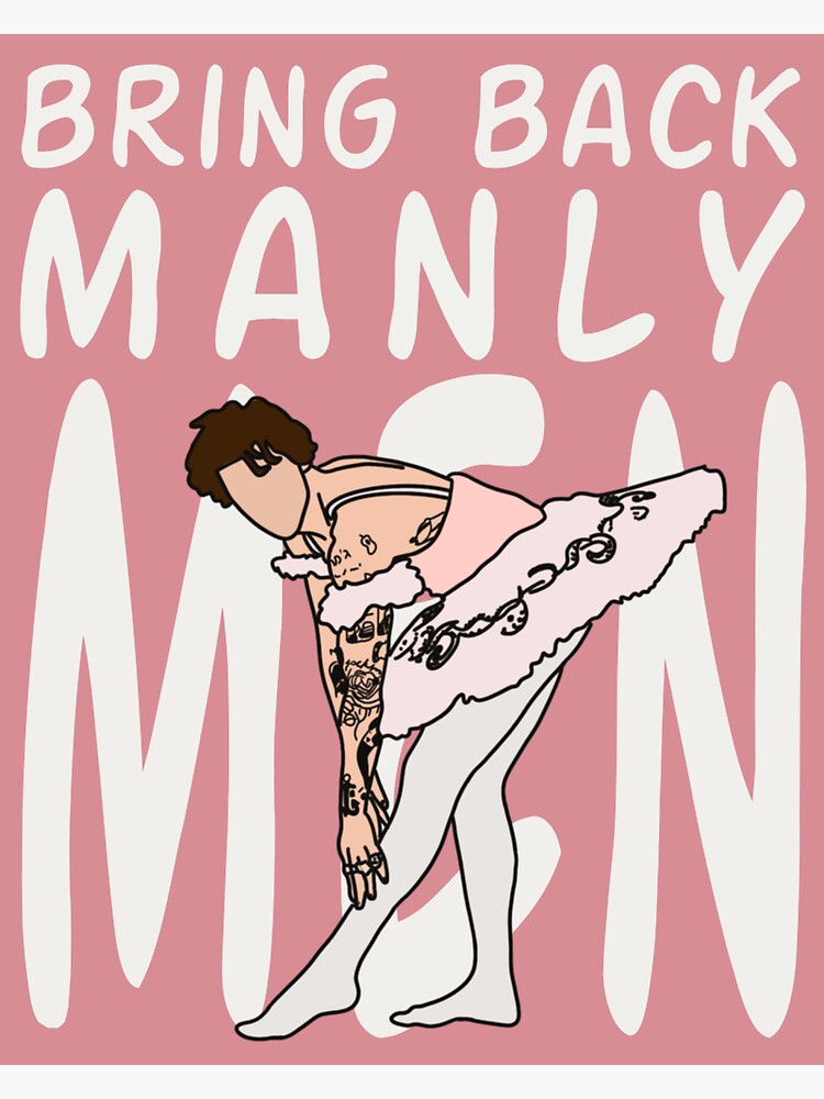 "harry styles, bring back mainly men" Sticker for Sale by cehubs ...