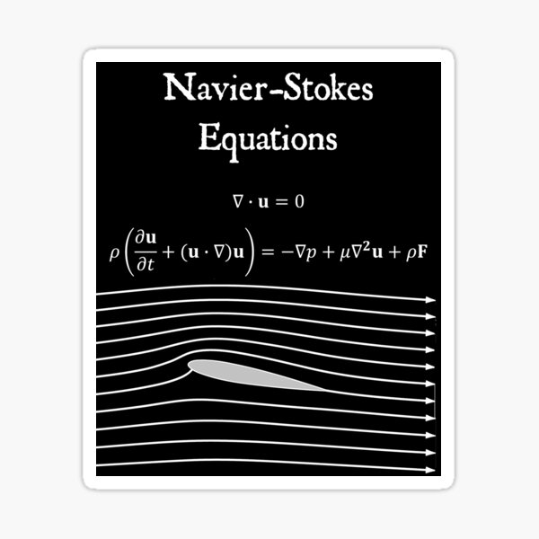 "Navier-Stokes Equations Fluid Dynamics Vintage Math Physics Design ...