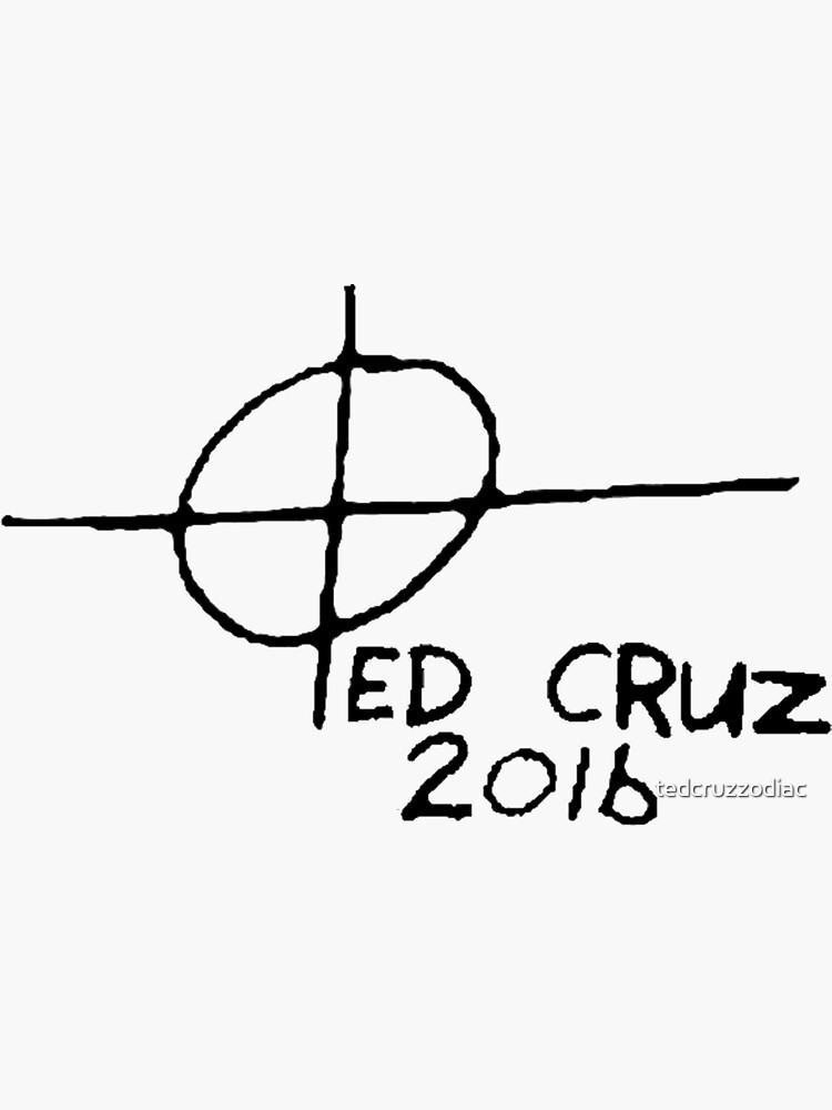 "Ted Cruz is Zodiac White" Sticker for Sale by tedcruzzodiac | Redbubble