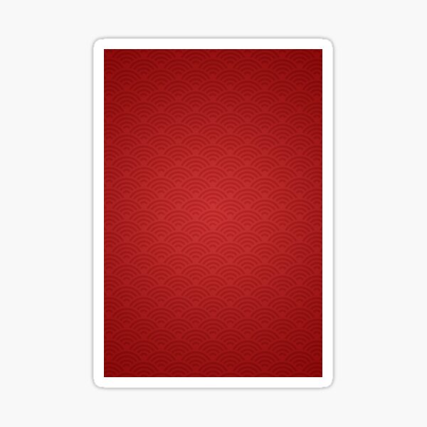 "Red Japanese Wave Pattern" Sticker for Sale by Takeda-art | Redbubble