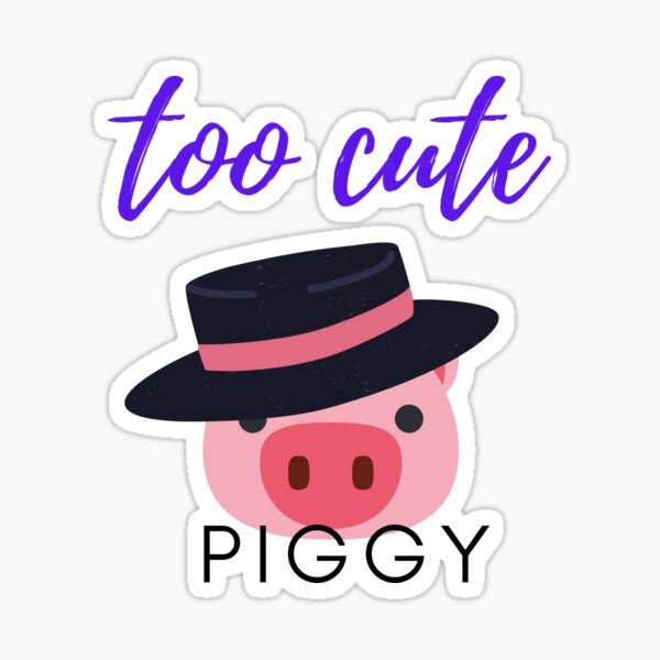 "Too Cute for Piggy - Sizzy Piggy - Cute Pig in a Dress and Hat - Zizzy ...