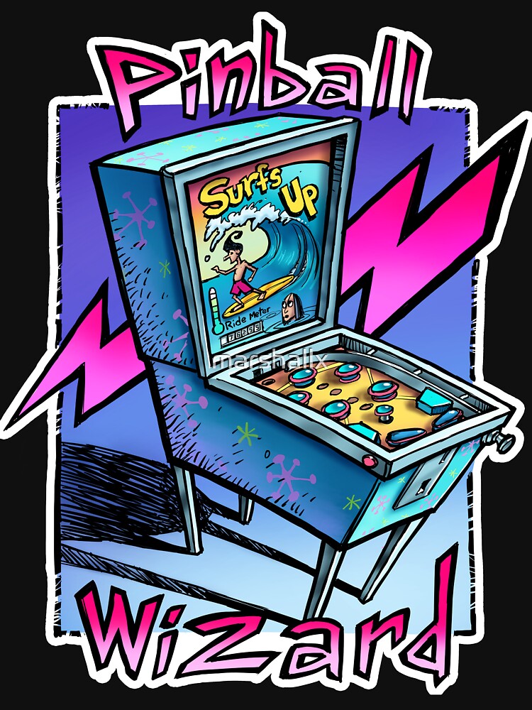 "Classic Pinball 2 Design" T-shirt for Sale by marshallx | Redbubble ...