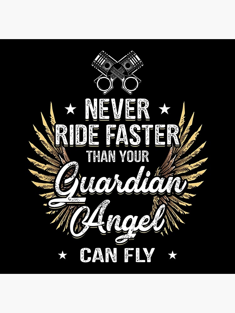 "Motorcycle Biker Bell Guardian Angel Christian" Poster by ...