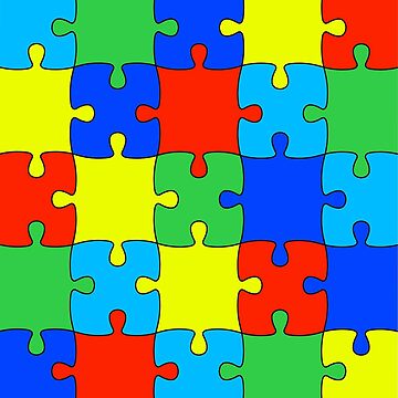 "Jigsaw Puzzle multi-color pattern game puzzles design" Poster for Sale ...