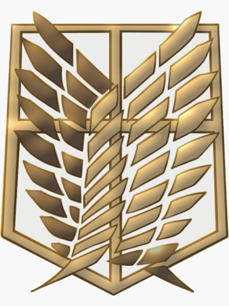 "AOT Scout Regiment - Gold" Sticker for Sale by Vulpusartist | Redbubble