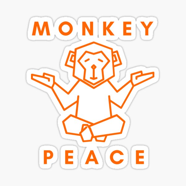 "Monkey peace" Sticker by Dhaku | Redbubble
