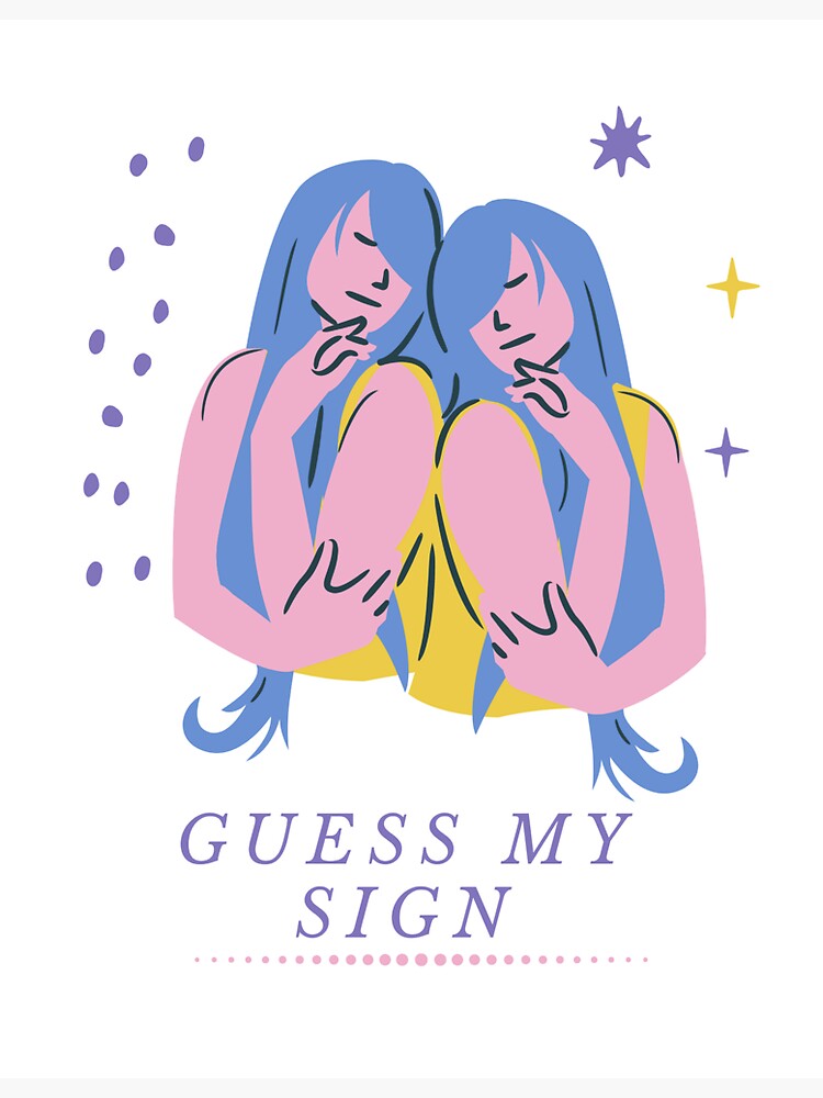 "Guess my sign" Sticker for Sale by Kesha79 | Redbubble