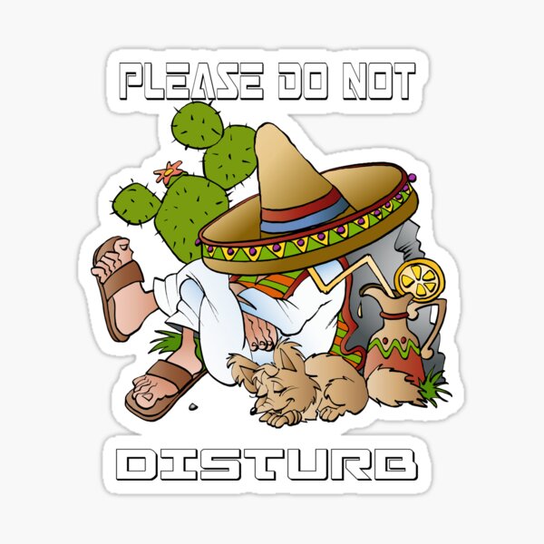 "Please do not disturb" Sticker for Sale by Hormiga1 | Redbubble
