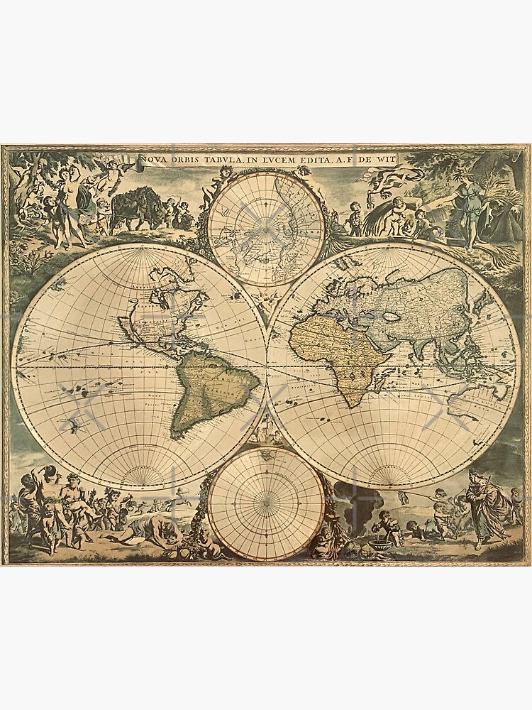 "An Old Map of the World // 1670 Edition No.2" Poster for Sale by ...