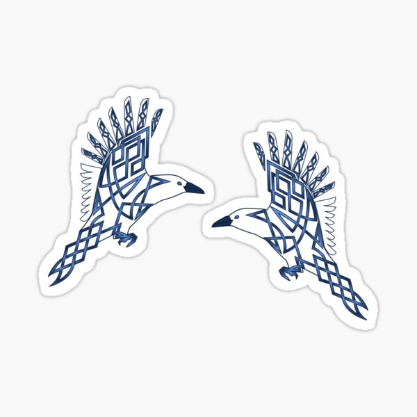 "Hugin and Munin" Sticker by IceColdInd | Redbubble