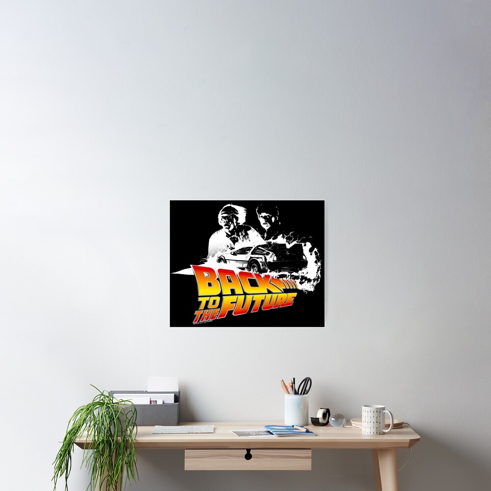 "Back to the Future - DeLorean Fire Tracks, Marty and Doc Stencil Fan ...