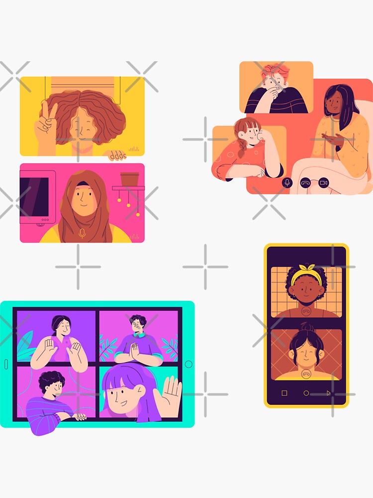 "FaceTime / Video Call" Sticker for Sale by b-for-blueberry | Redbubble