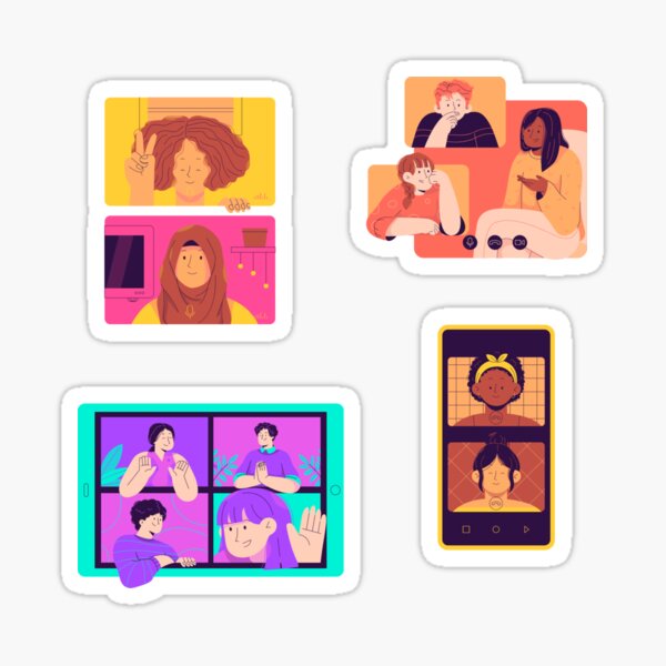 "FaceTime / Video Call" Sticker for Sale by b-for-blueberry | Redbubble