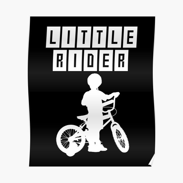 Póster «Little Rider, Biker Niños Bicicleta Regalo para niños y niñas ...