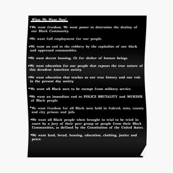 "The Ten Point Program" Poster by the-other-joe | Redbubble