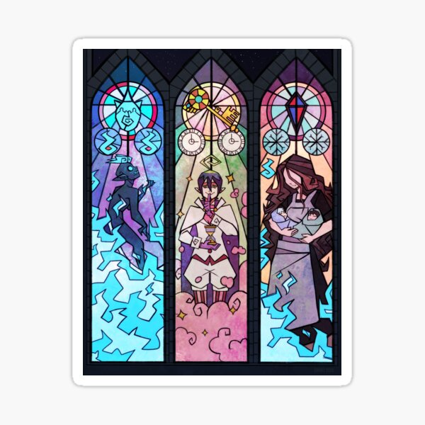 "Blue Exorcist Stained glass" Sticker for Sale by Grinu | Redbubble
