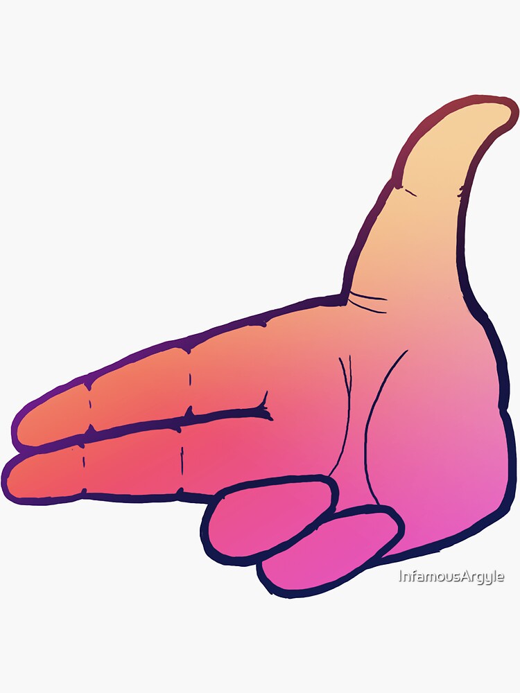 "Finger Gun Emote" Sticker for Sale by InfamousArgyle | Redbubble