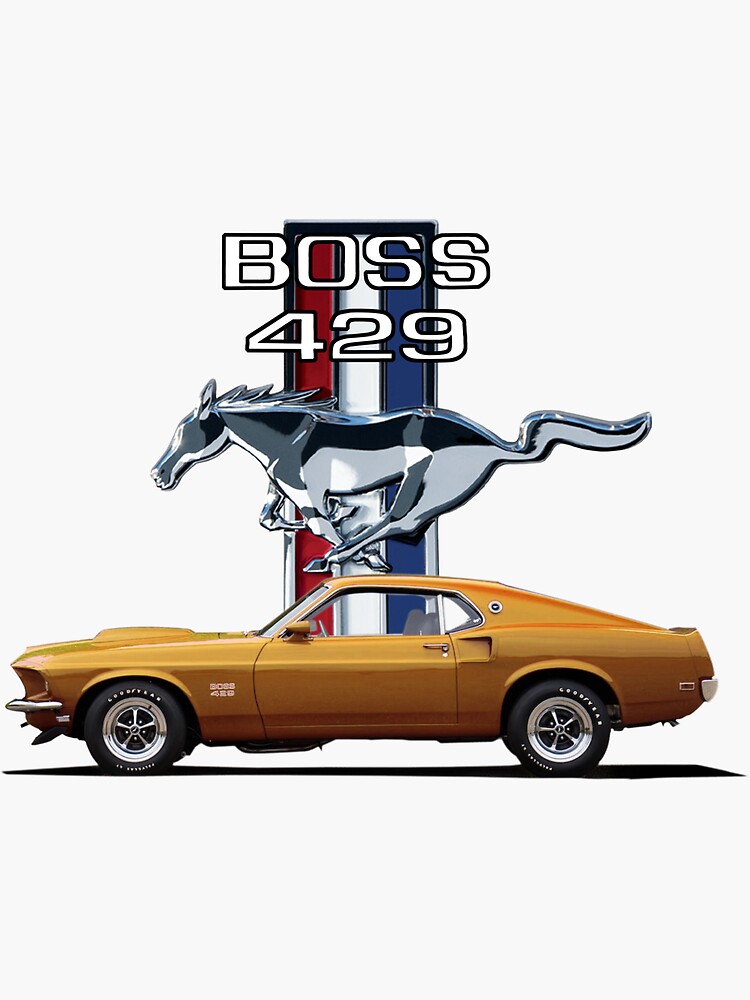 " Boss 429 design" Sticker for Sale by OldschoolTs | Redbubble