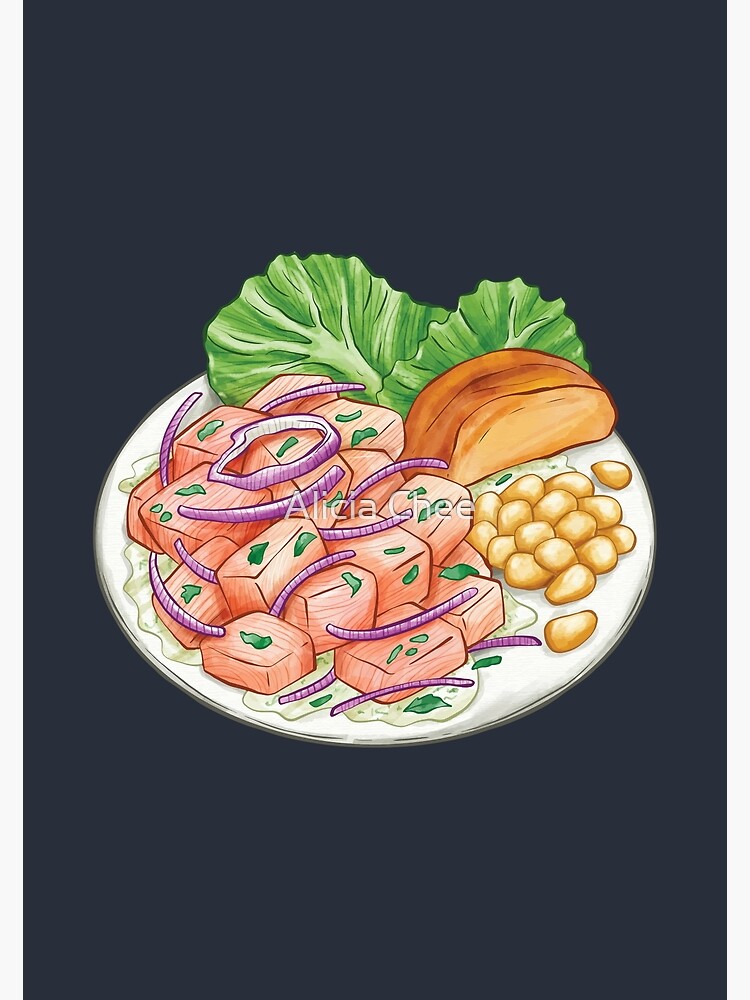 "Ceviche - Latin American Fish Dish" Poster by NiftyTrinket | Redbubble