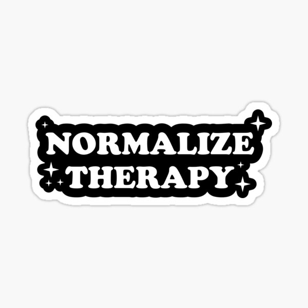 "Normalize Therapy | Mental health awareness" Sticker for Sale by ...