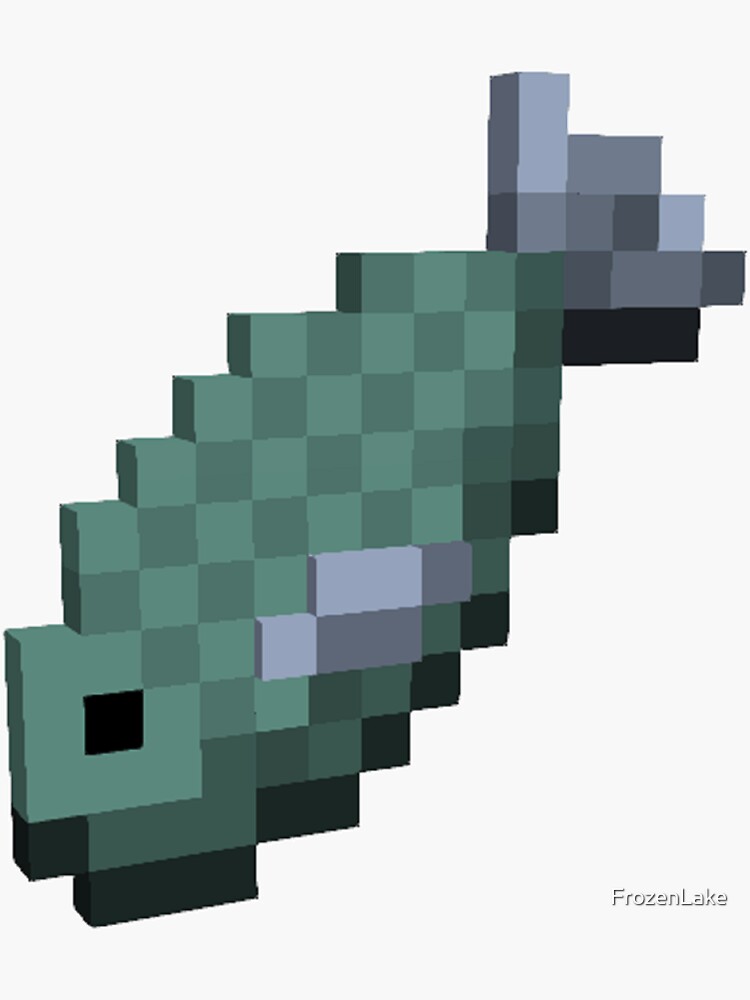 "Minecraft fish" Sticker by FrozenLake | Redbubble