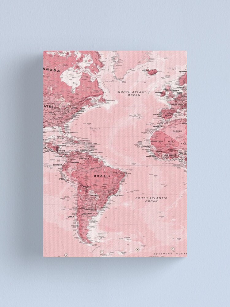 Lienzo «Mapa político de la portada mundial» de littledesires | Redbubble