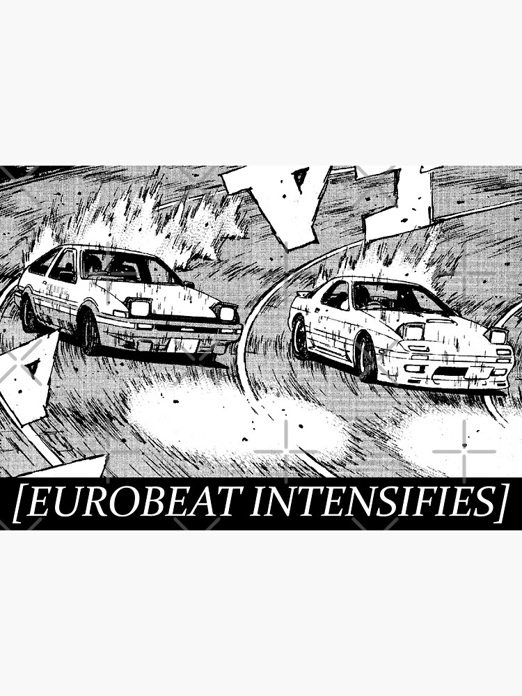 "Eurobeat Intensifies Initial D Manga" Sticker for Sale by GeeknGo ...