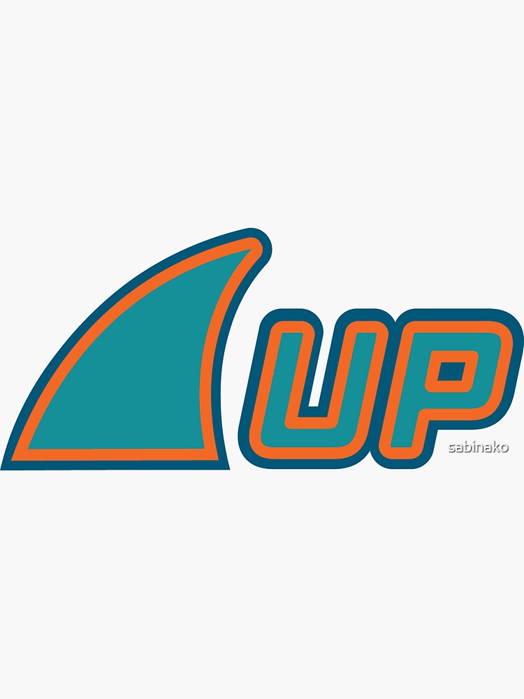 "Fins Up" Sticker for Sale by sabinako | Redbubble