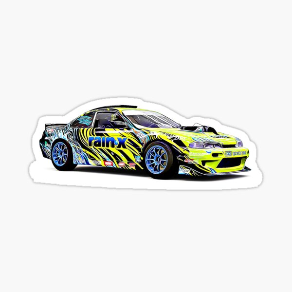 "240SX Drift Cartoon" Sticker for Sale by Auto-Prints | Redbubble