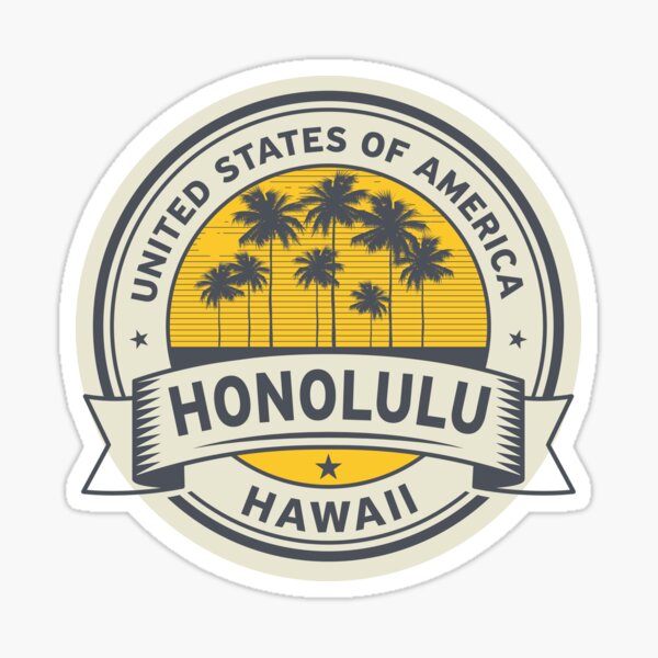 "Hawaii, Honolulu" Sticker for Sale by studio838 | Redbubble