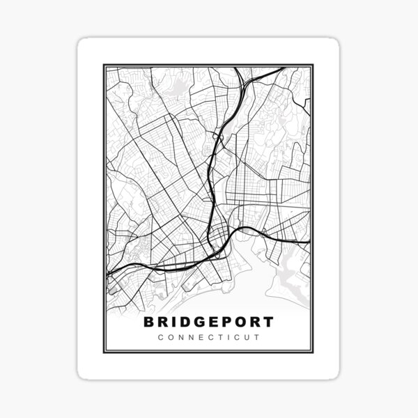 "Bridgeport Map" Sticker by sibudas | Redbubble