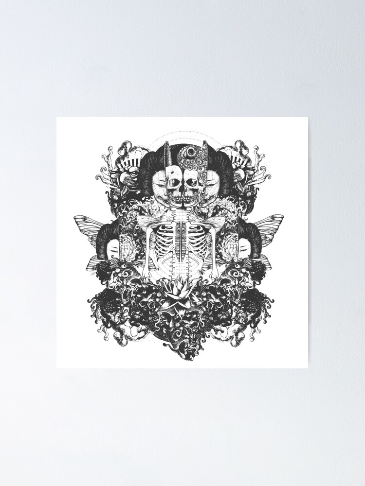 "Skeleton Shrine Dark" Poster for Sale by fakeface | Redbubble