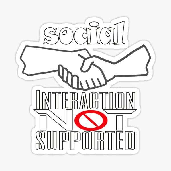 "social interaction" Sticker for Sale by surivamsi | Redbubble