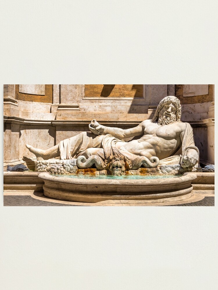 Lámina fotográfica «Famosa escultura griega del dios del océano ...