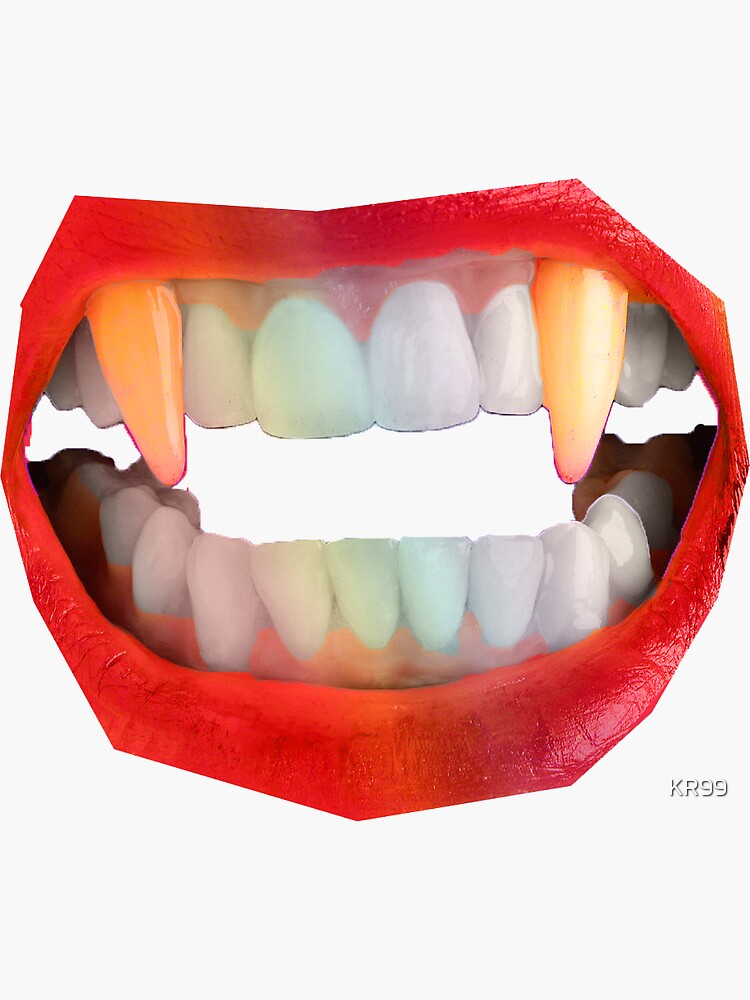 "Vampire Bloody Fangs " Sticker by KR99 | Redbubble
