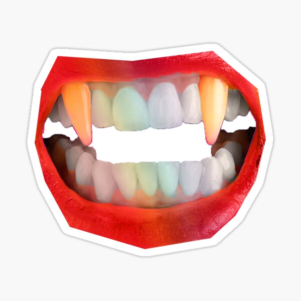 "Vampire Bloody Fangs " Sticker by KR99 | Redbubble