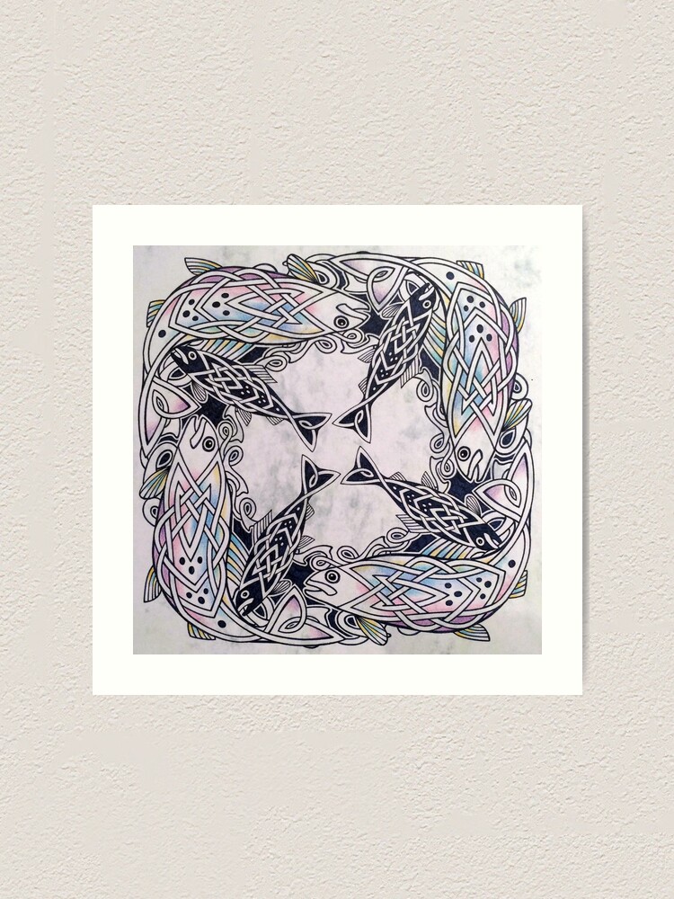 "Celtic Fish" Art Print for Sale by MarjoryTait | Redbubble