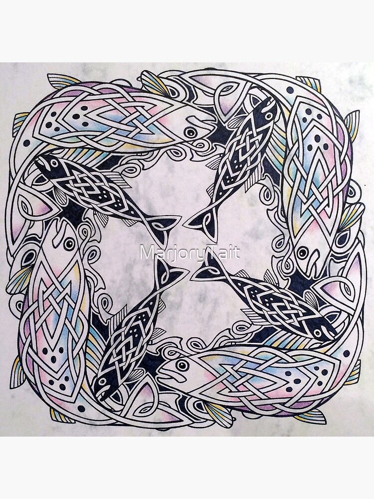 "Celtic Fish" Art Print by MarjoryTait | Redbubble